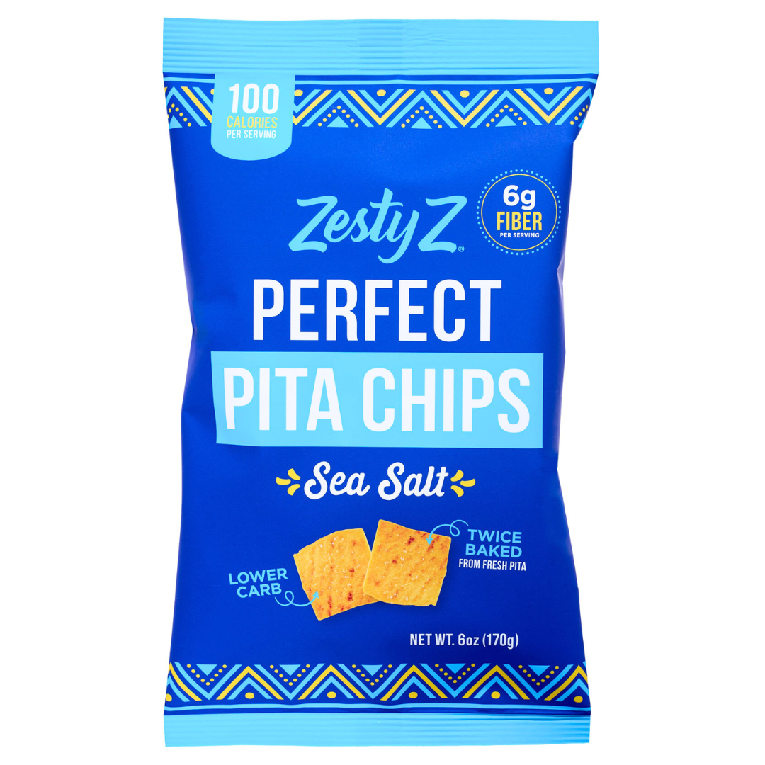 Sea Salt - High Fiber Pita Chips (6oz) – Zesty Z